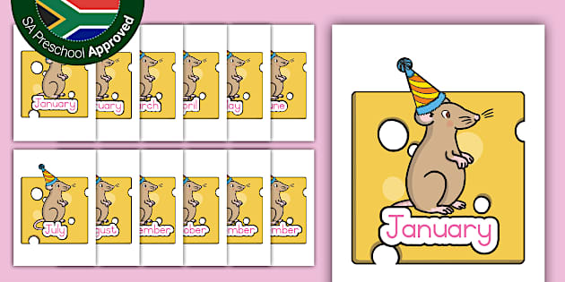 Mouse-Themed Birthday Chart (teacher made) - Twinkl