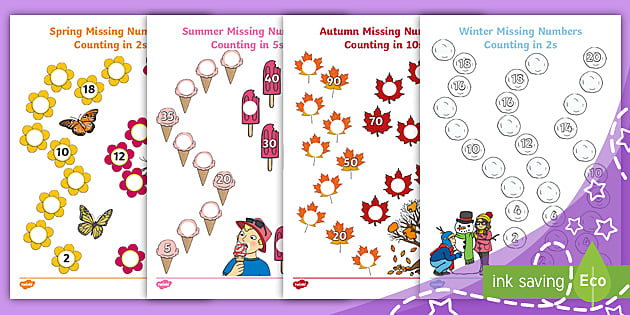 👉 Missing Numbers: Counting in 2s, 3s, 5s and 10s (Ages 5 - 7)