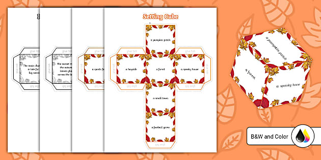 Fall Story Creative Writing Dice for 6th-8th Grade