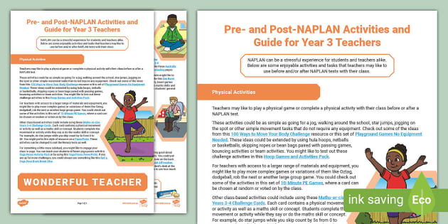 Pre- and Post-NAPLAN Activities | NAPLAN Aid | Twinkl