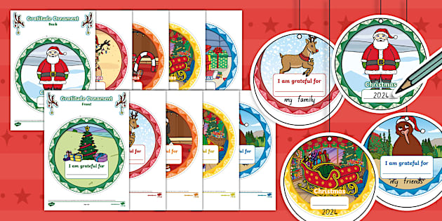 Christmas Gratitude Ornament Craft (teacher made) - Twinkl