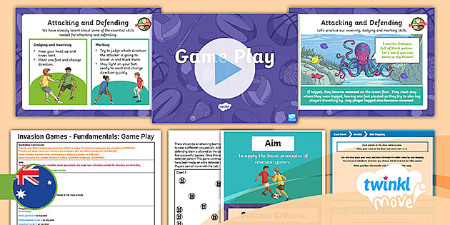Move PE Year 3 Invasion Games Lesson 6: Game Play - Twinkl