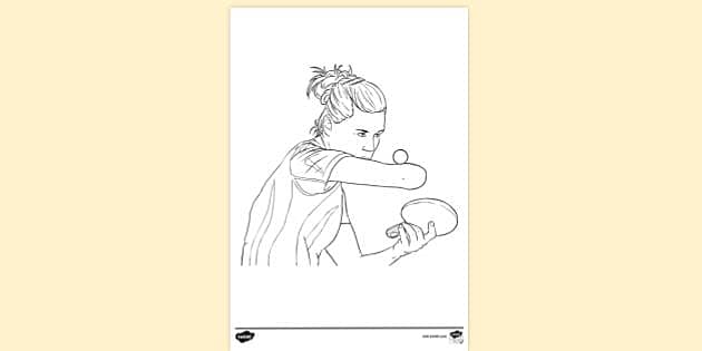 FREE! - Paralympics Table Tennis Colouring Sheet | Colouring Sheets