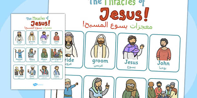 The Miracles of Jesus Bible Stories Vocab - Twinkl