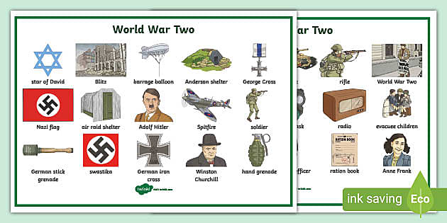 World War 2 Words Mat Teaching Resource History World War 2 Words Mat Teaching Resource History
