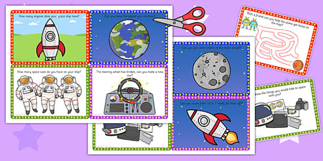 Challenge Cards Spaceship (profesor hizo) - Twinkl