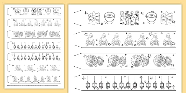 Ramadan Decorations Colouring Paper Chains (teacher made)