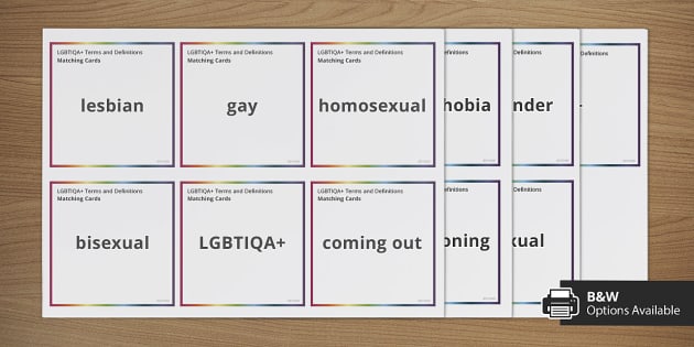 Lgbtiqa Meaning Cards Transgender Awareness Week Resources