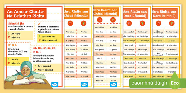 Irish Past Tense Glance Cards | Acmhainní Gaeilge