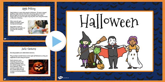 When is Halloween? PowerPoint- halloween, information, info