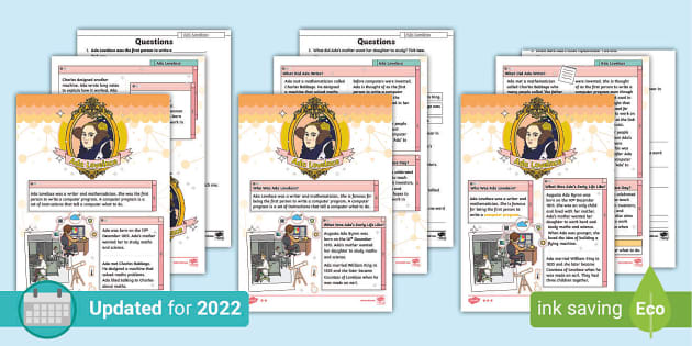 KS1 Ada Lovelace Differentiated Reading Comprehension