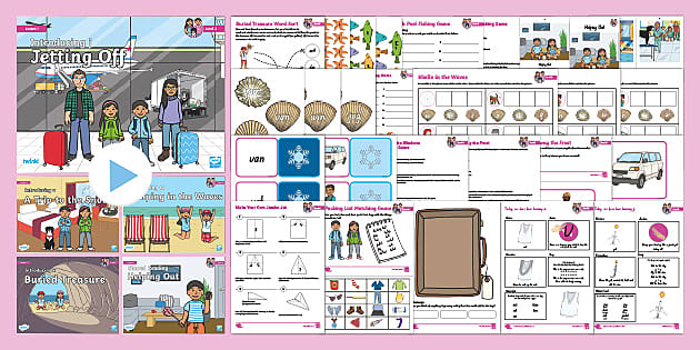 Phonics 'j, v, w x' Level 3 Week 1 Weekly Lesson Pack