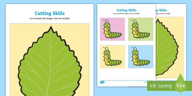 Caterpillars and Leaves Cut-Outs - Caterpillars and Leaves Cut Outs