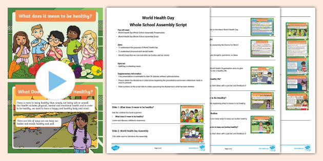 World Health Day Whole-School Assembly Pack - Twinkl