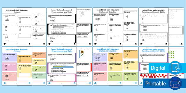 Second Grade Math Assessment Pack Grade 2 Twinkl USA