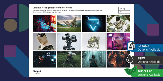 Creative Writing Image Prompts: Sci-FI (teacher made)