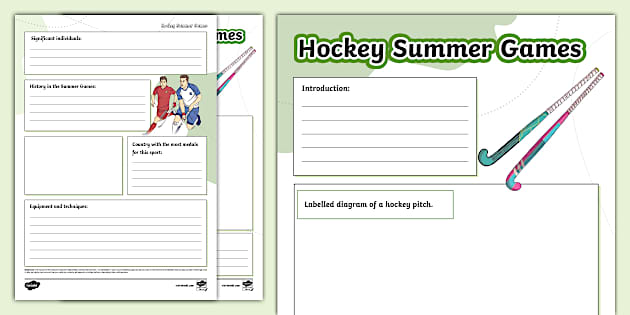 Hockey Summer Games Non-Chronological Report Template