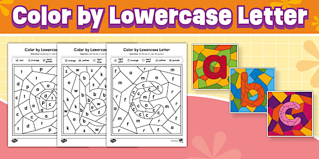 Alphabet Color by Lowercase Letter Worksheets
