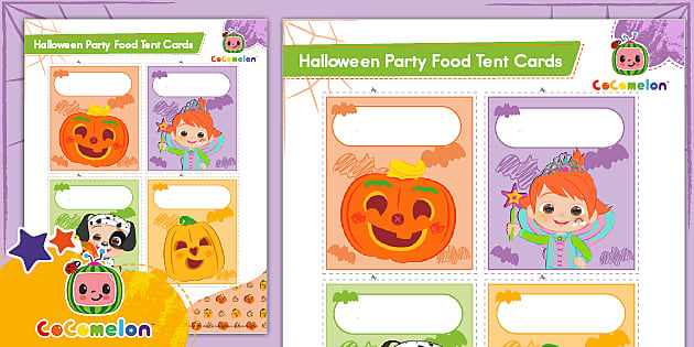 Free CoComelon Halloween Party Place Cards | Twinkl USA