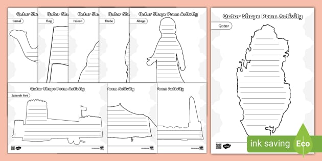 Qatar Shape Poetry Activity (teacher made) - Twinkl