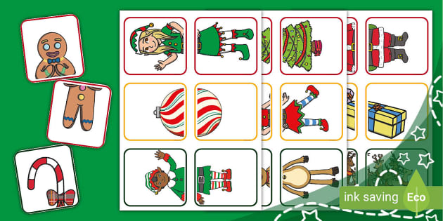 Christmas Matching Puzzle Game (teacher made) - Twinkl
