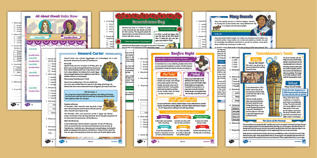 LKS2 November Differentiated Reading Comprehension Activity Pack
