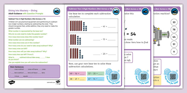 👉 Y2 Step 17 Subtract Two 2-Digit Numbers (Not across a 10)