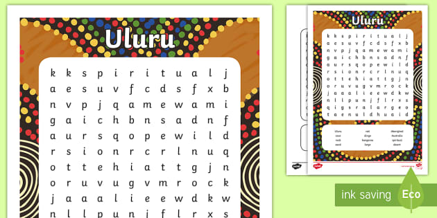 Uluru Word Search (teacher made) - Twinkl