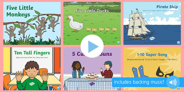 Counting Nursery Songs PowerPoints Pack