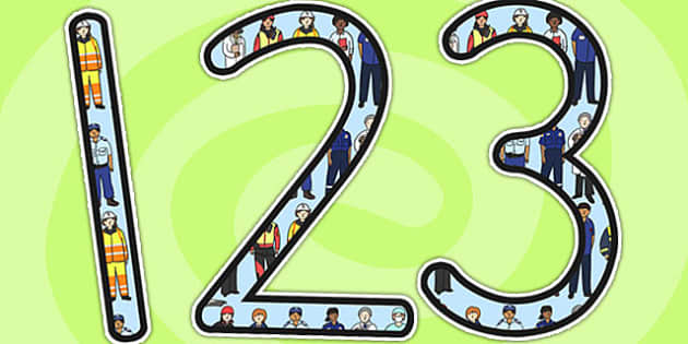 FREE! - People Who Help Us Display Numbers (teacher made)