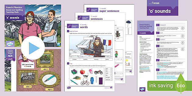 👉 French Phonics: Sound and Spelling Pack: 'o' sounds