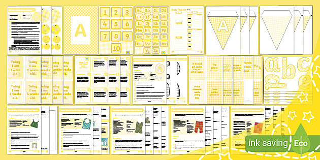Yellow Gingham Nursery Pack (teacher made)