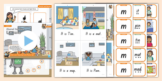 Twinkl Phonics Level 2 Week 2 'i, n, m, d' Lesson Pack (5)