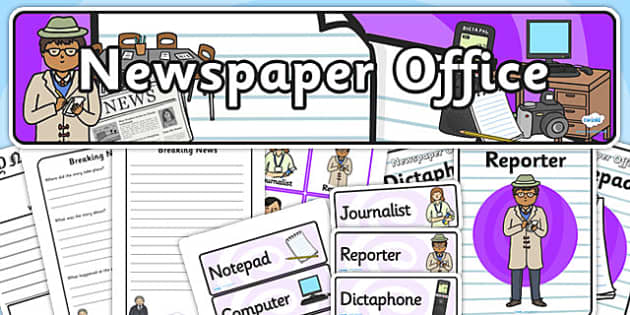 Newspaper Office Role Play Pack-newspaper office, role play, pack, role ...