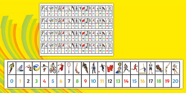 FREE! - The Olympics Number Track (1-20) (teacher made)