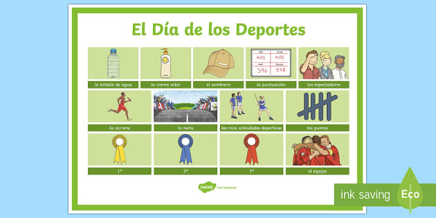 Sports Day Word Grid-Spanish (teacher made) - Twinkl