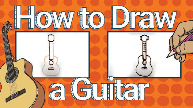 How to Draw a Guitar | Twinkl Kid's TV (teacher made)
