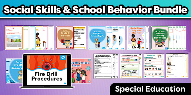 Social Skills and Behavior at School Bundle