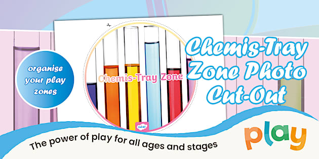Chemis-Tray Zone Science Play Cut-Out Photo Display Poster