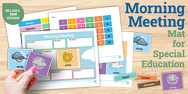 Morning Meeting Mat for Special Education