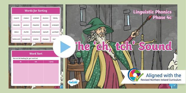 Linguistic Phonics 'ch, tch' Sound ppt - Primary Resources