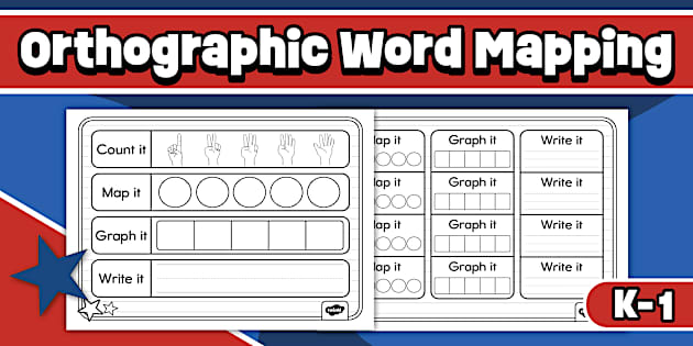 Orthographic Word Mapping Templates for K-1st Grade