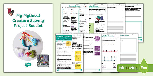 Editable My Sewing Project Booklet (teacher made)