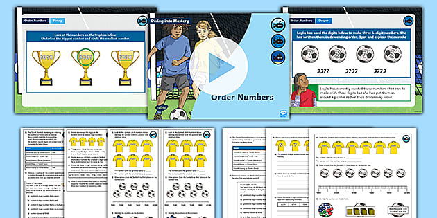 👉 White Rose Maths Compatible Y4 Order Numbers Mastery Pack