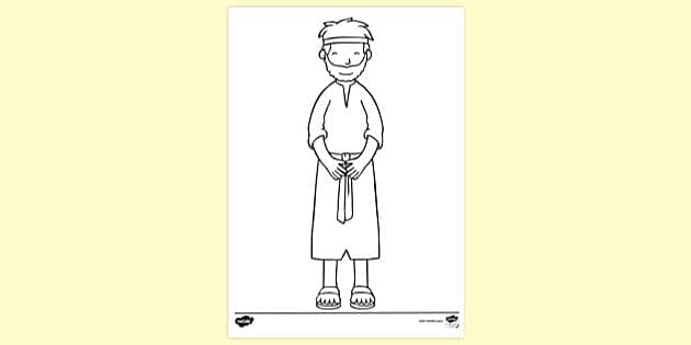 FREE! - Brother Dan Colouring | Colouring Sheets - Twinkl