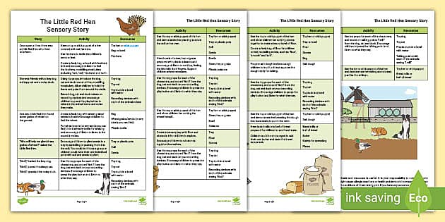 The Little Red Hen Sensory Story