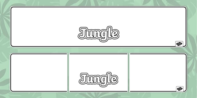 Jungle Collaborative Drawing Display Banner Teacher Made