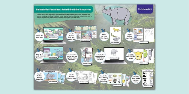 Childminder Favourites: Ronald the Rhino Resources - Twinkl