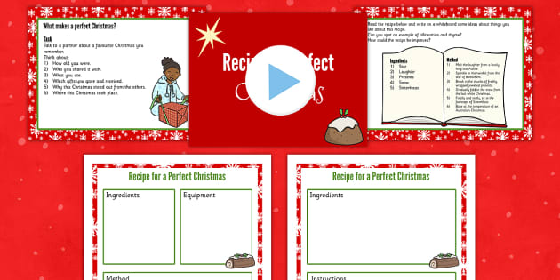 Recipe for a Perfect Christmas PowerPoint - Twinkl