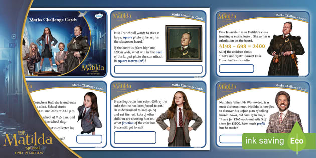 FREE! - 👉 Matilda Maths Activity Cards - Ages 9-11